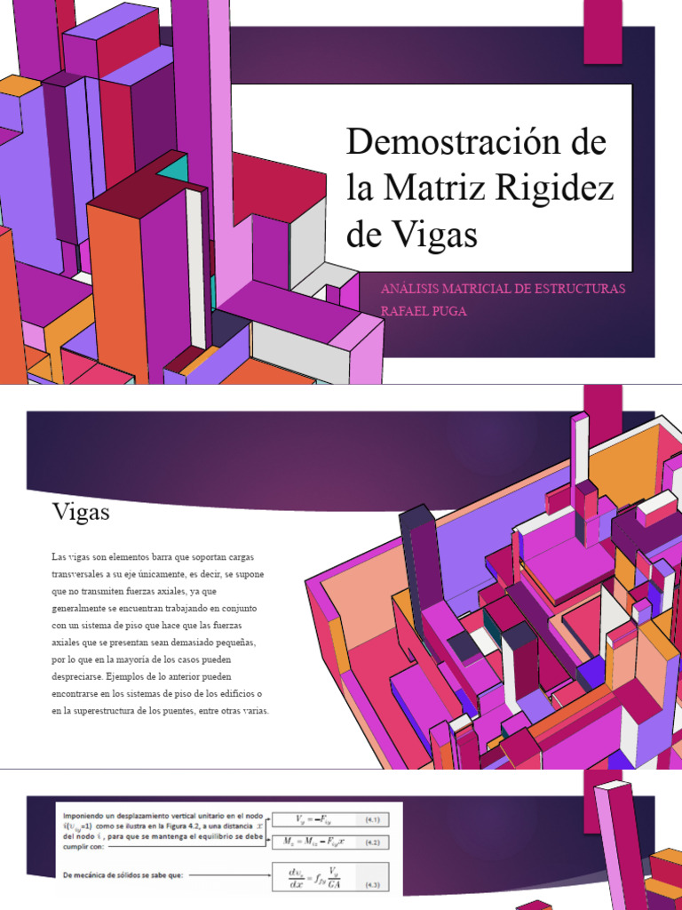 Demostración de La Matriz Rigidez de Vigas | PDF