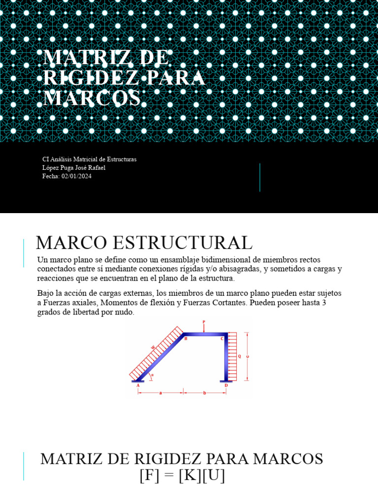 Matriz de Rigidez para Marcos | PDF