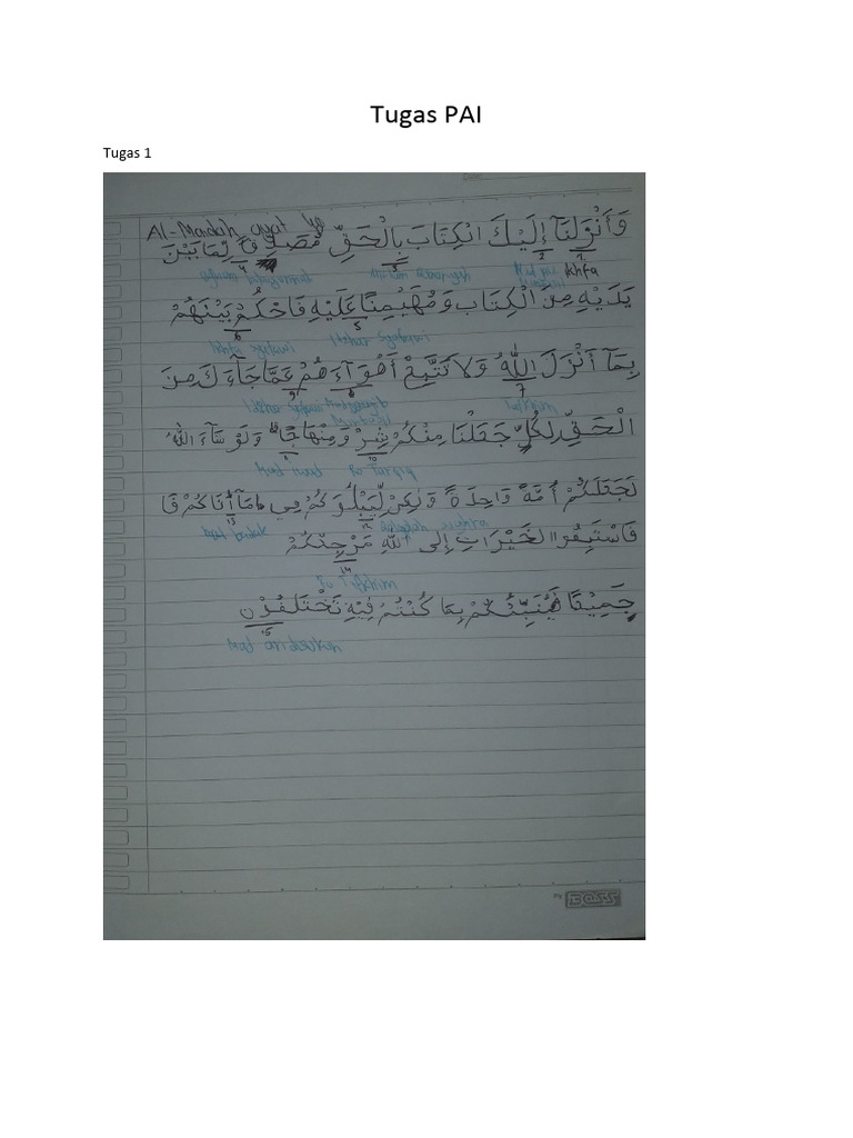 TUGAS PAI (Tugas 1 Dan 2) | PDF