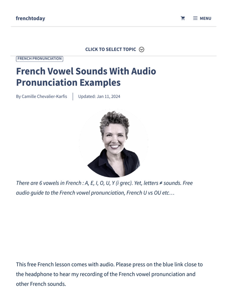 French Vowel Pronunciation Guide | PDF | Vowel | English Language