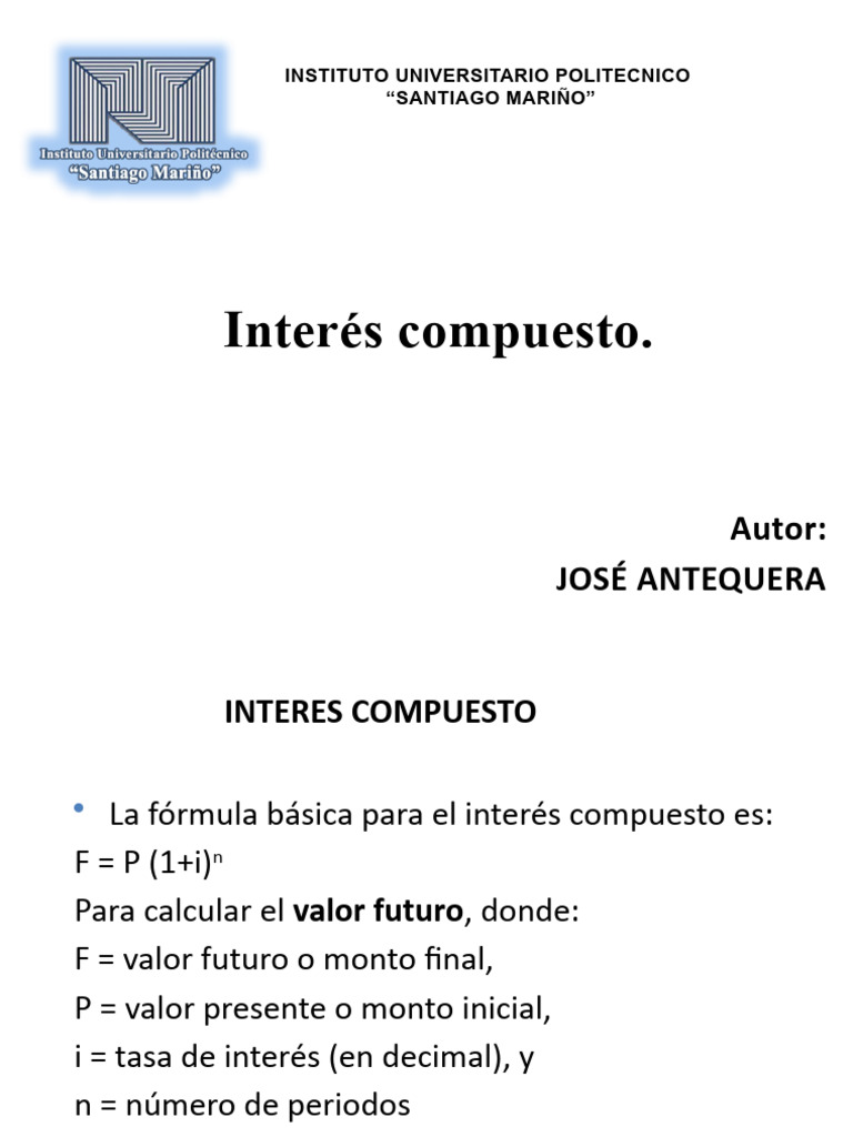 Unidad i Interes Compuesto | PDF | Interés compuesto | Interés