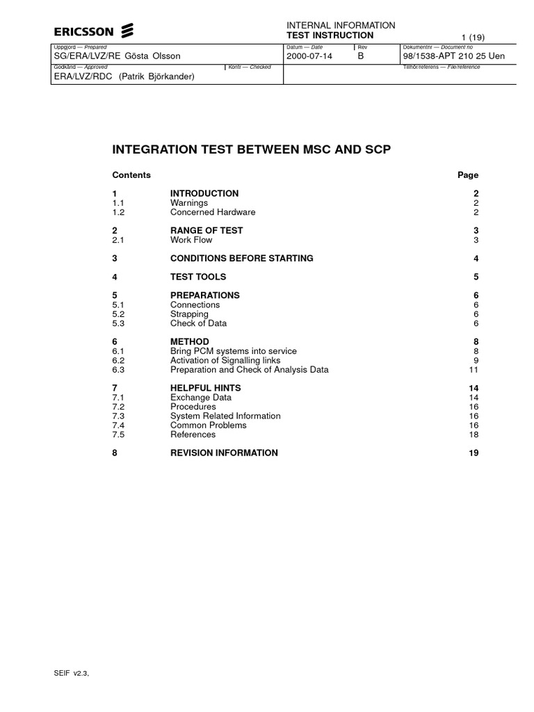 Integration Test Between MSC and SCP | PDF | Computer Science | Computing
