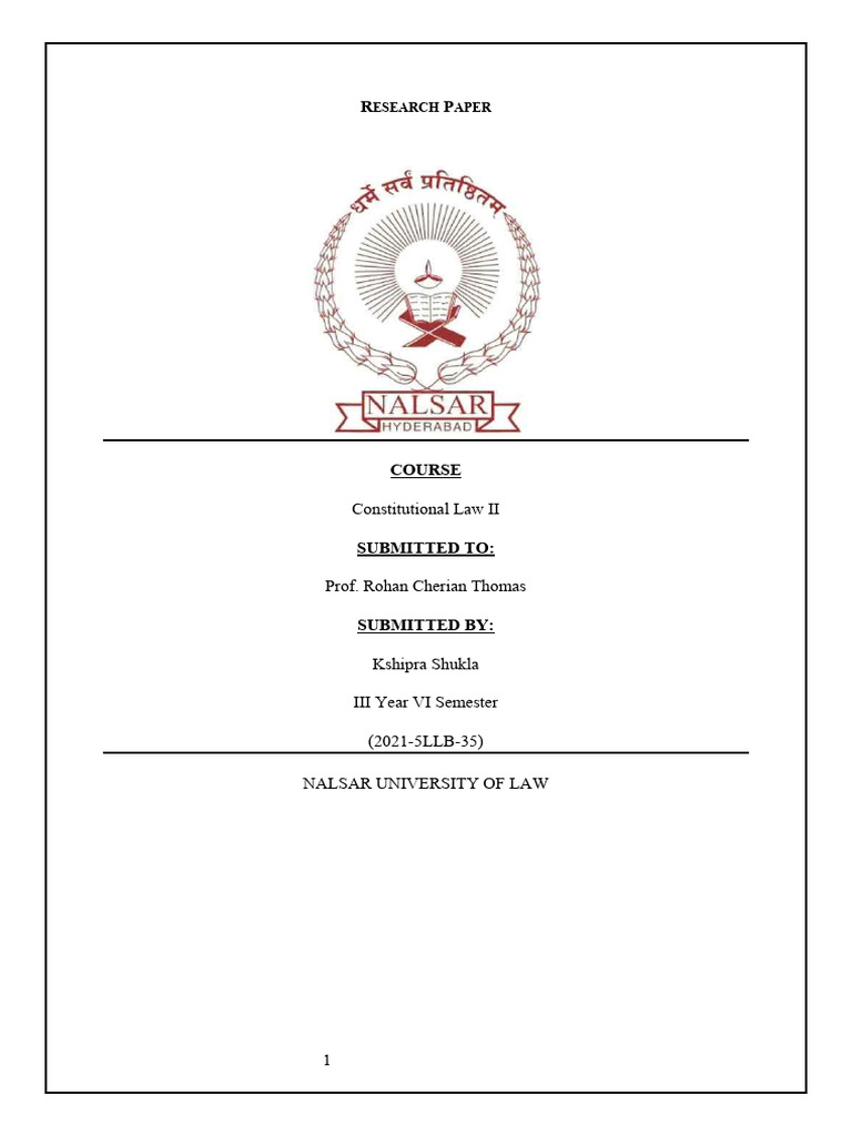 Research Paper Consti II | PDF | Royal Assent | Bill (Law)