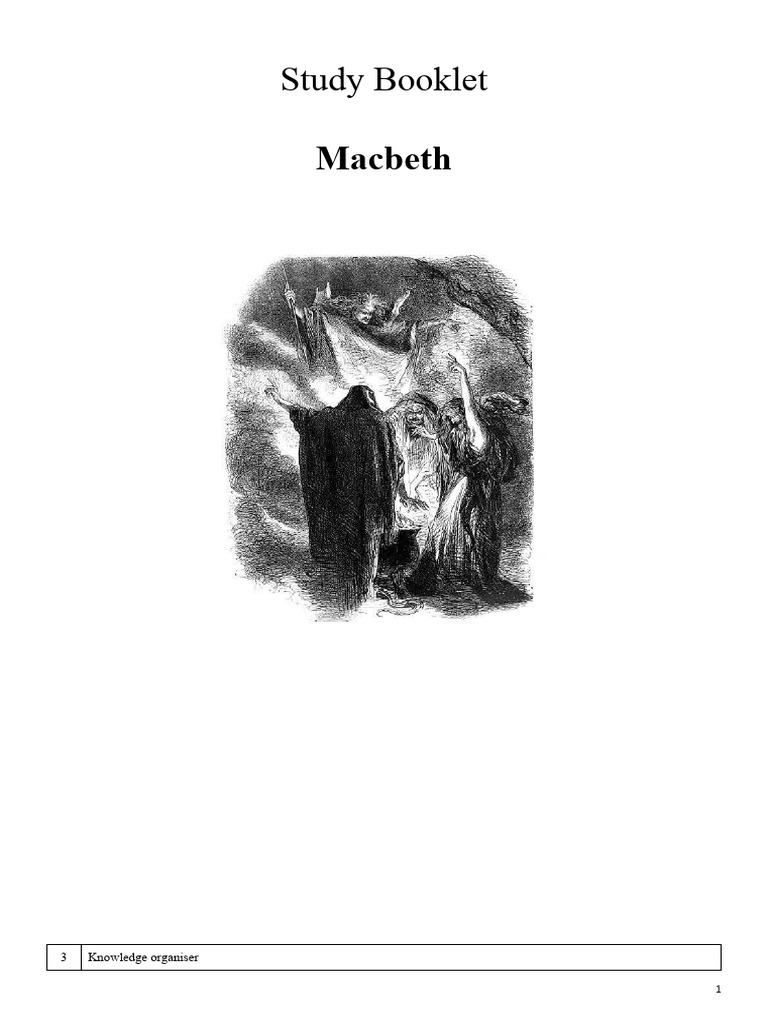 Macbeth - Study Booklet | PDF | Macbeth