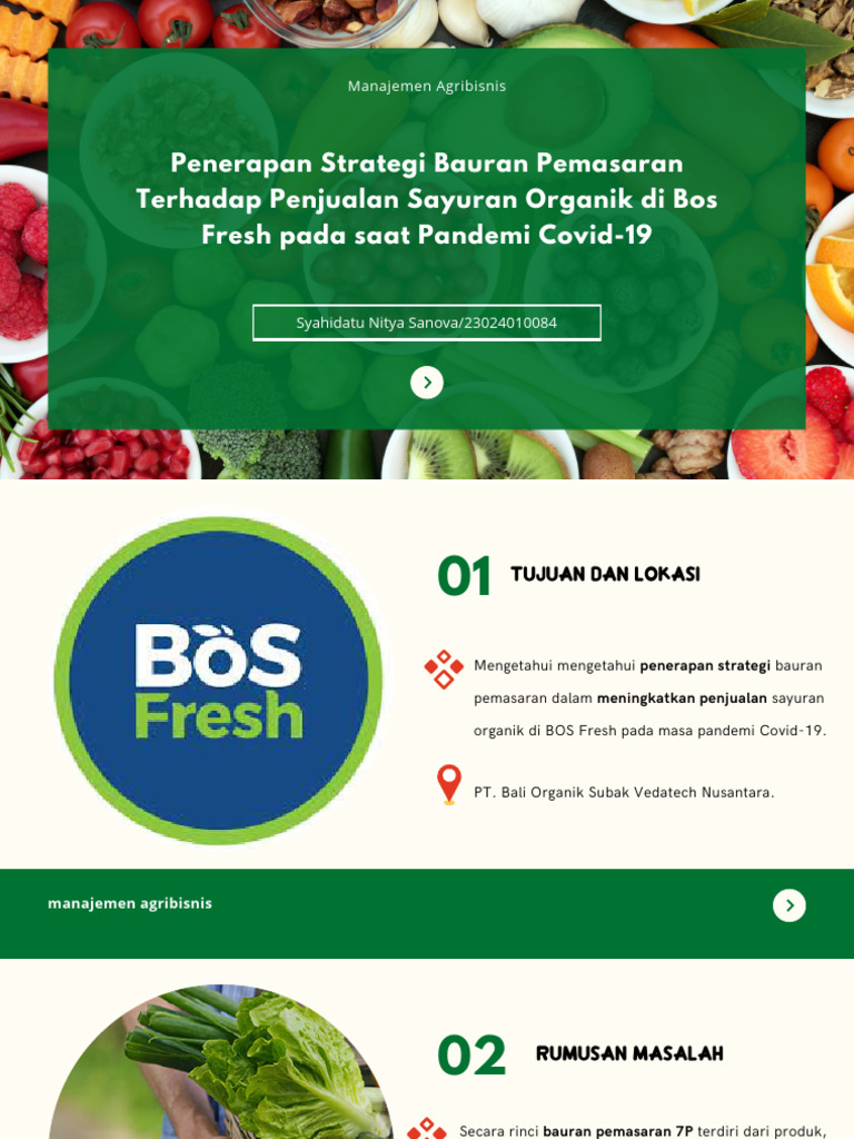 Strategi Pemasaran Sayuran Organik BOS Fresh | PDF | Bisnis