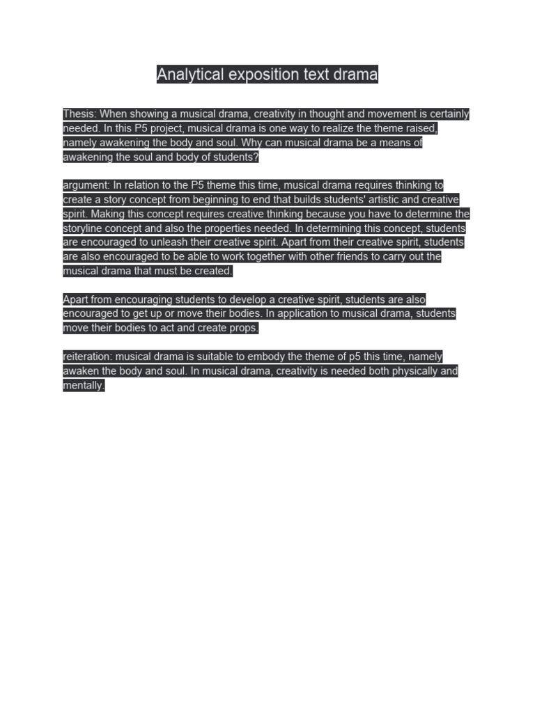 Analytical Exposition Text | PDF