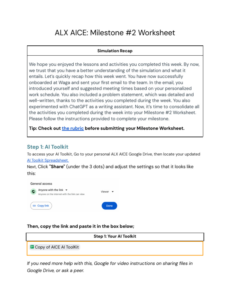 ALX AICE Milestone #2 Guide | PDF | Artificial Intelligence | Intelligence (AI) & Semantics