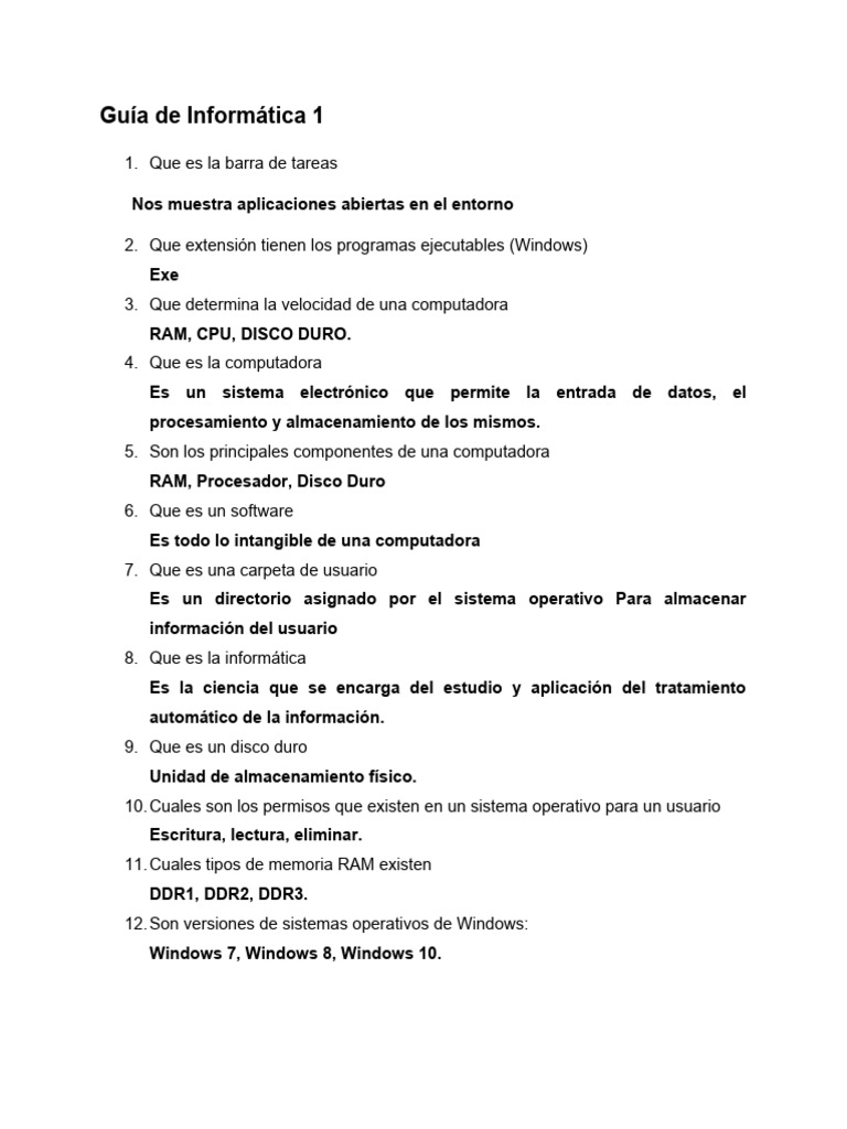 Resumen de Informatica | PDF | Microsoft Office | Sistema operativo