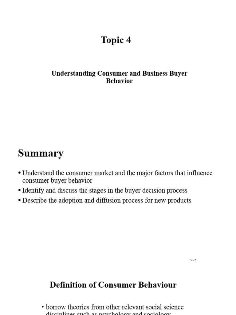 Topic 4 Understanding Consumer Students Version | PDF | Consumer ...