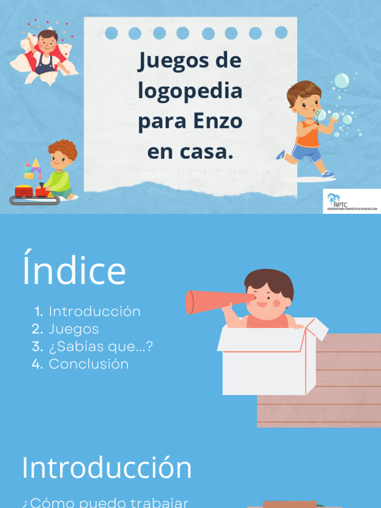 Juegos de Logopedia Para Enzo | PDF | Sicología