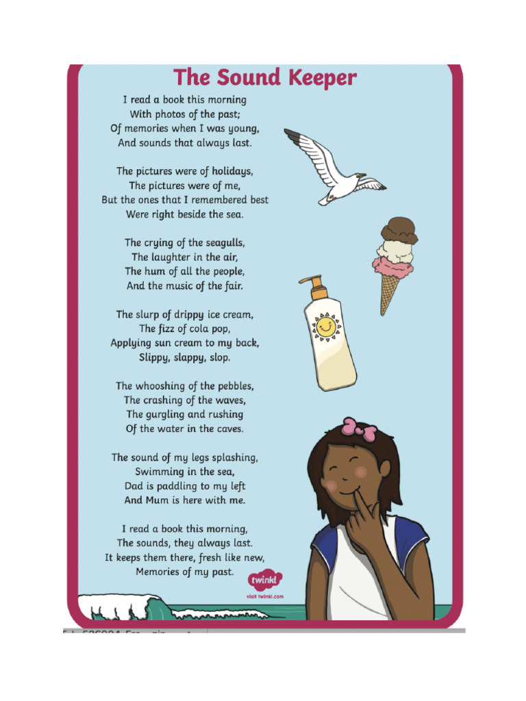 The Sound Keeper - Poem Reading | PDF