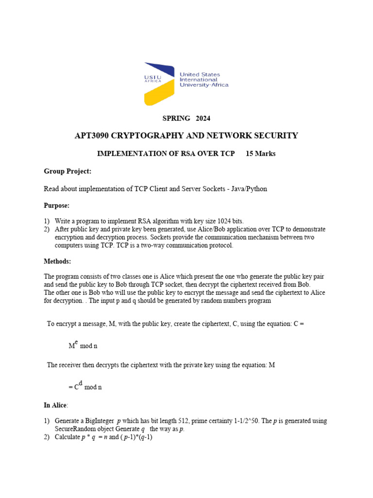 RSA Implementation & Credit Vault Projects | PDF | Public Key ...