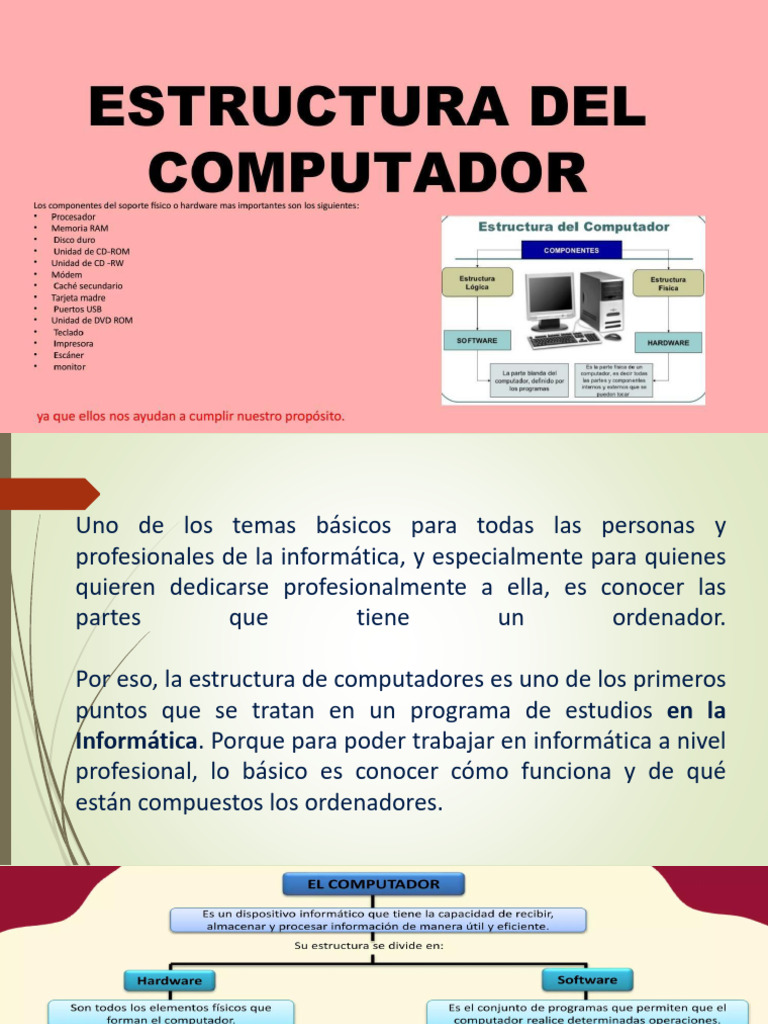 La Estructura de Un Ordenador o Computador | PDF | Hardware de la ...