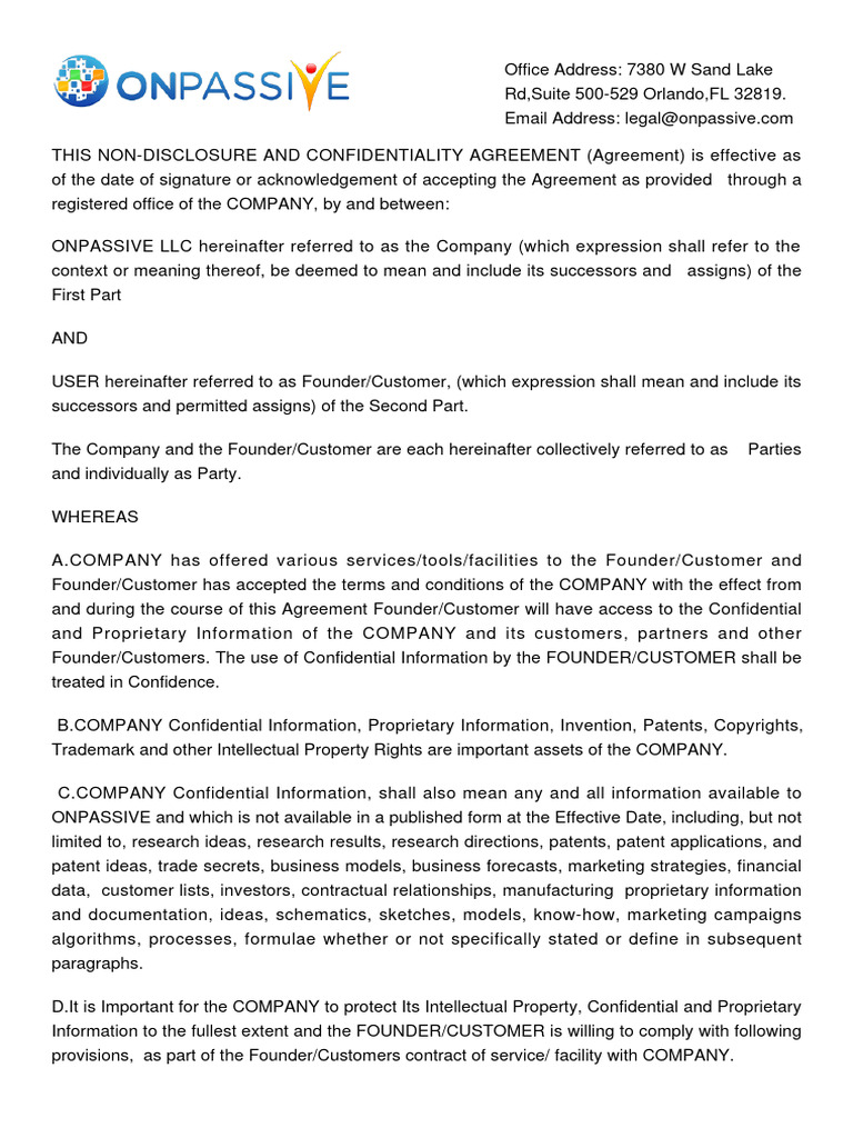 NDA | PDF | Trade Secret | Non Disclosure Agreement