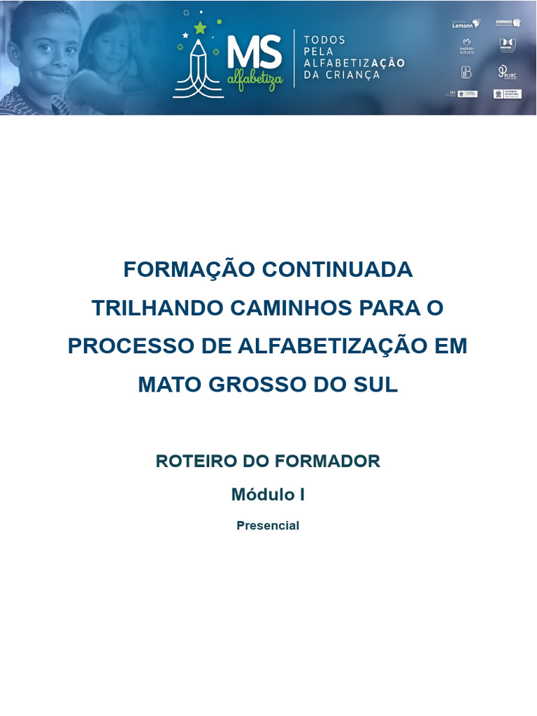 MS ALFABETIZA - Roteiro Do Formador - Módulo I | PDF | Alfabetização ... MS ALFABETIZA - Roteiro Do Formador - Módulo I | PDF | Alfabetização ...