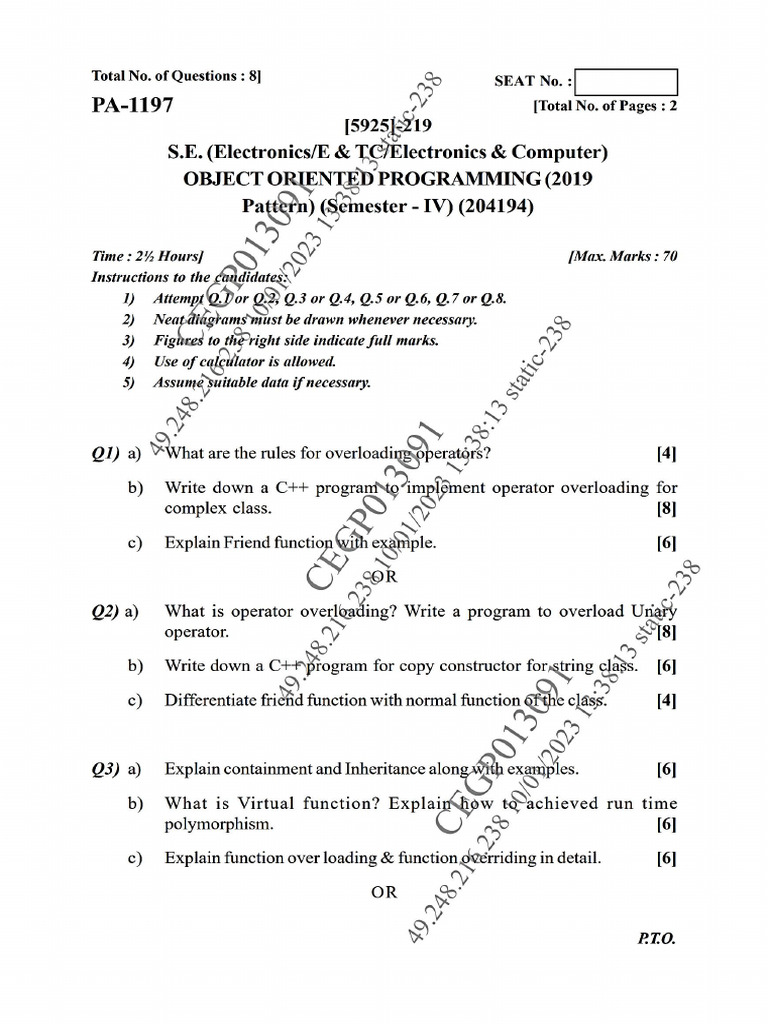 Nov - Dec - OOPs Solved Question Papers - 2019 Pattern | PDF ... Nov - Dec - OOPs Solved Question Papers - 2019 Pattern | PDF ...