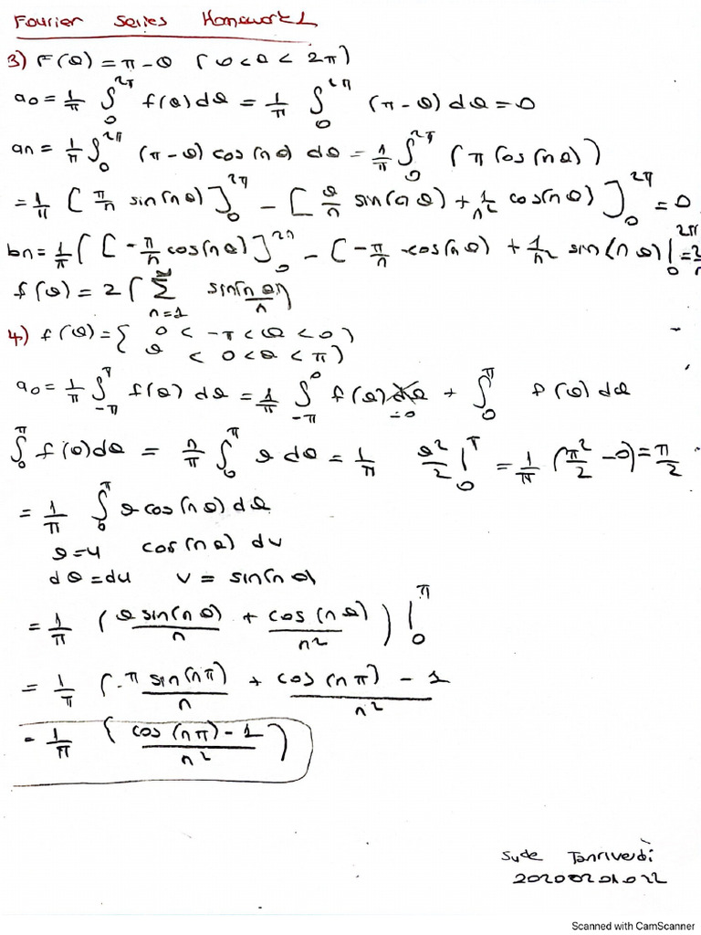 Fourier Homework1 | PDF
