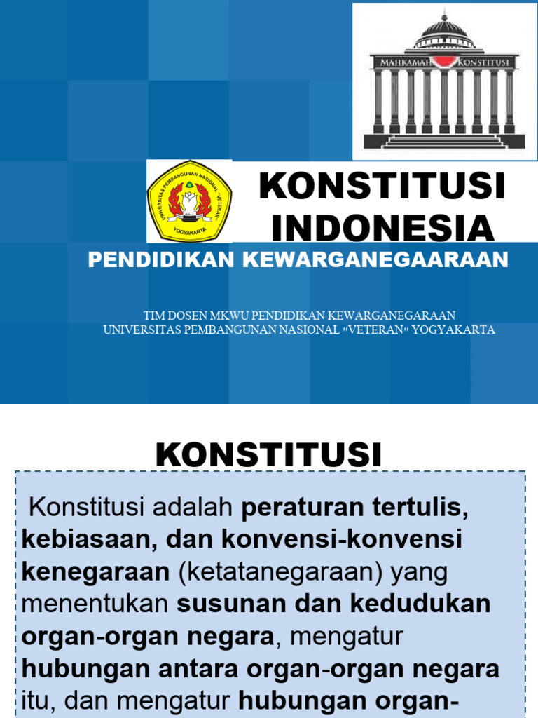 Konstitusi dan Fungsinya | PDF