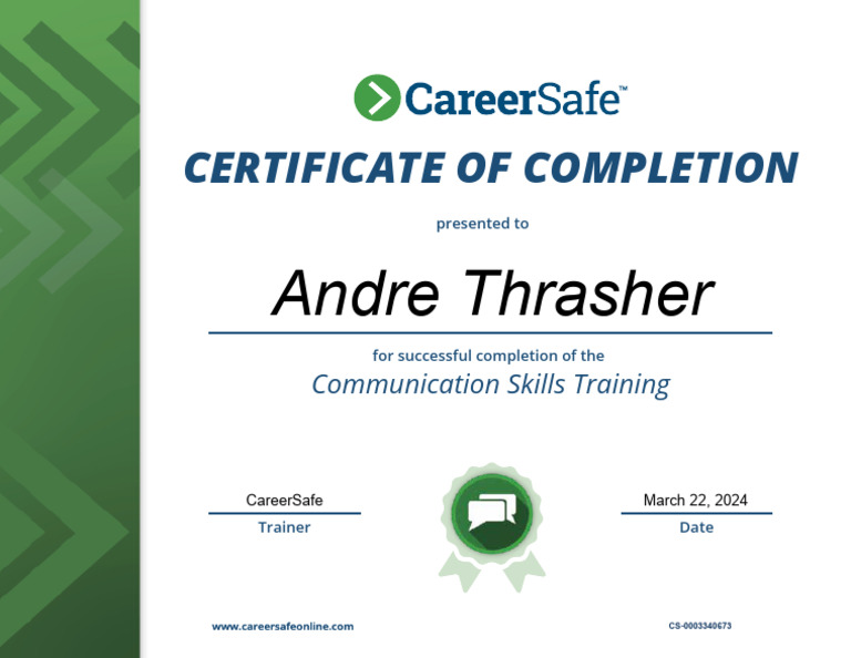 Comm Skill Certificate | PDF