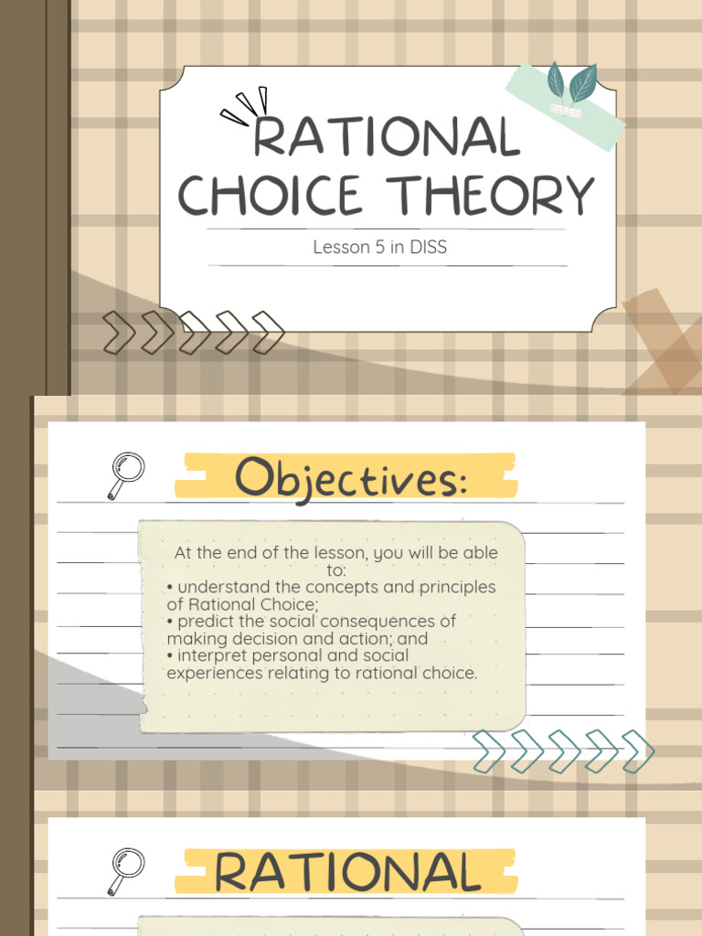 Lesson 5 Rational Choice Theory | PDF | Rationality | Choice
