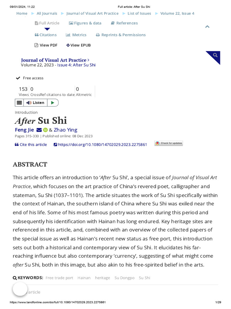 Full Article - After Su Shi | PDF