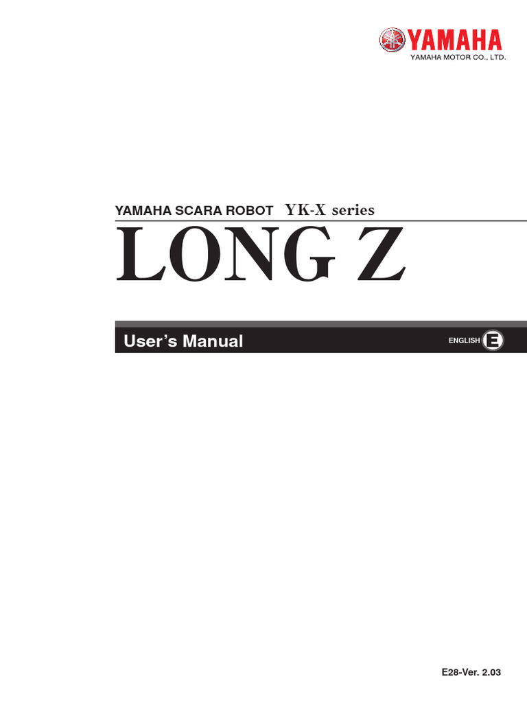 YAMAHA YK-X Long Z Series Manual | PDF | Mechanical Engineering
