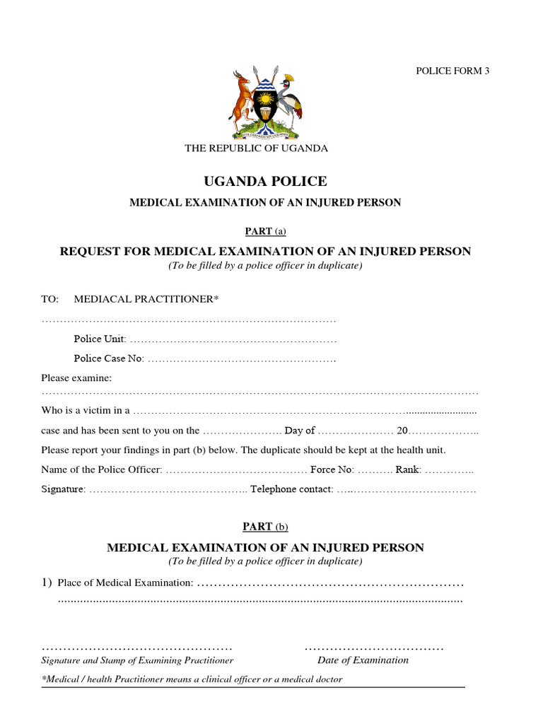 Police Form 3 | Download Free PDF | Medical Specialties | Social Programs