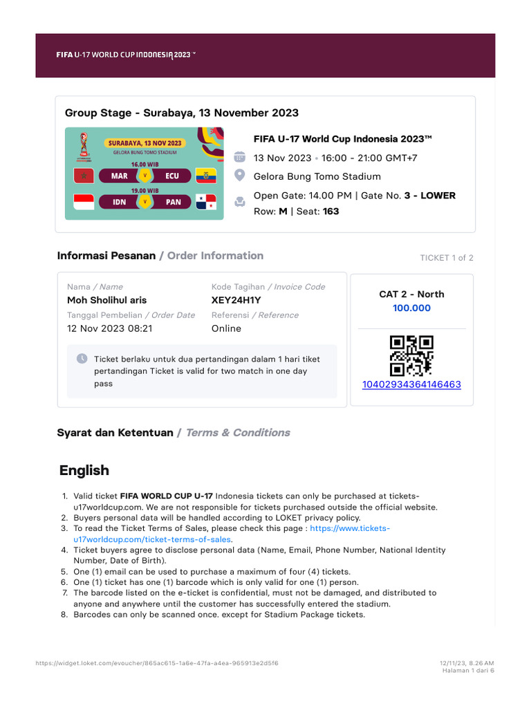 E Voucher | PDF | Ticket (Admission) | Ephemera