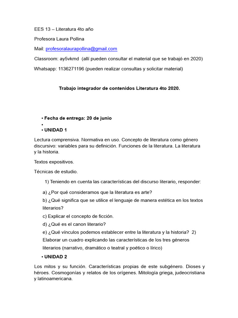Trabajo Integrador 4to Año | PDF | Perséfone | infierno