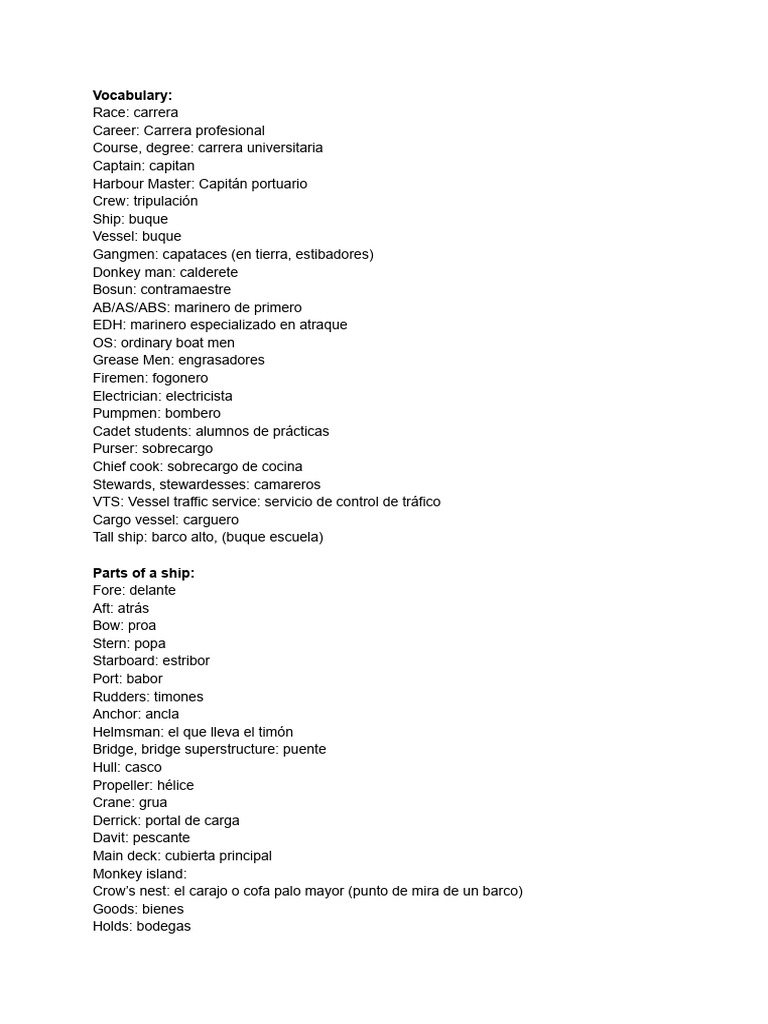 Maritime English | PDF