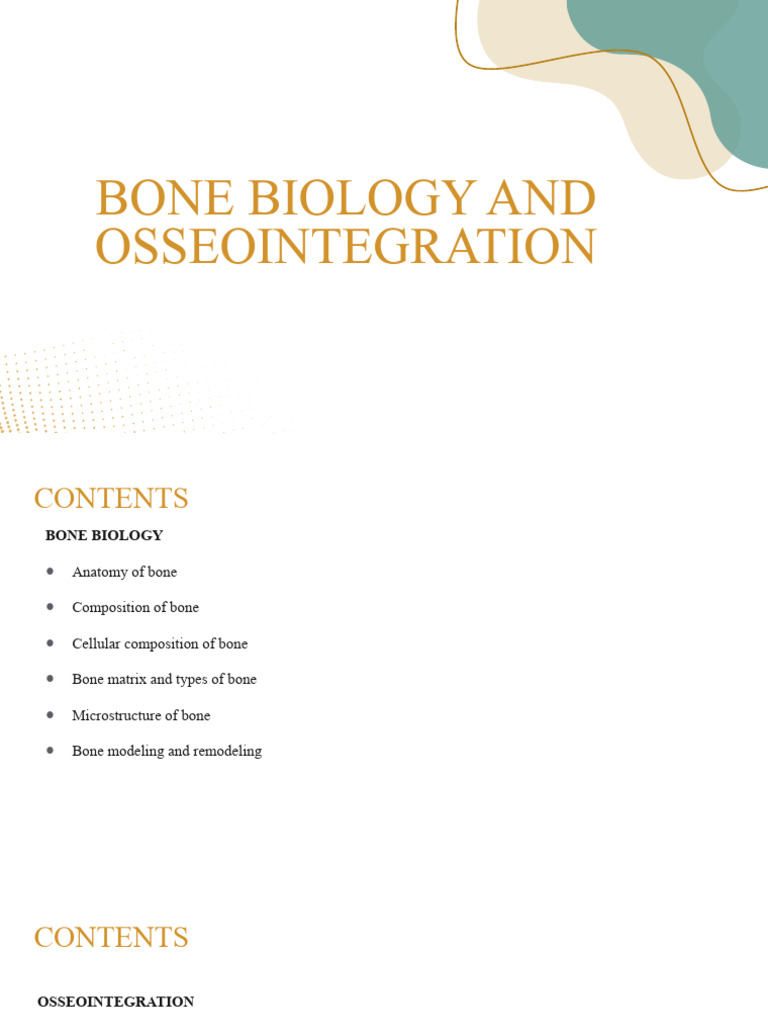 Bone Biology and Osseointegration | Download Free PDF | Bone | Dental ...