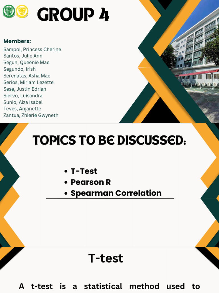 GROUP 4 PPT Format | PDF | Spearman's Rank Correlation Coefficient | Multivariate Statistics