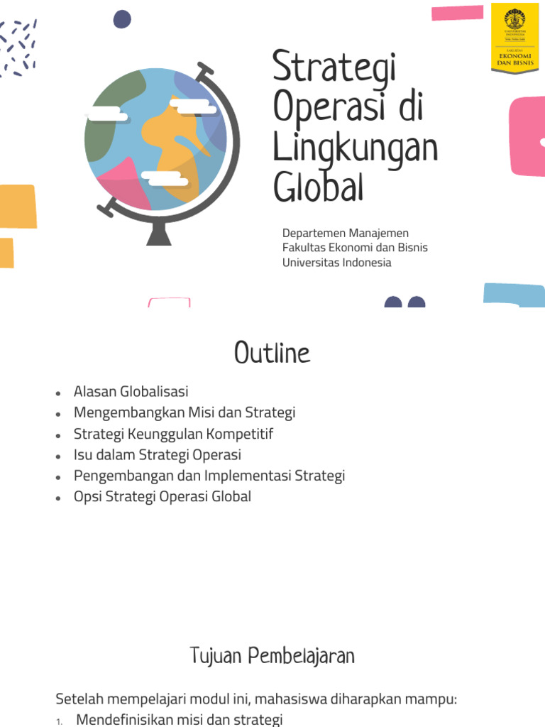 Sesi 2 - Strategi Operasi Di Lingkungan Global | PDF