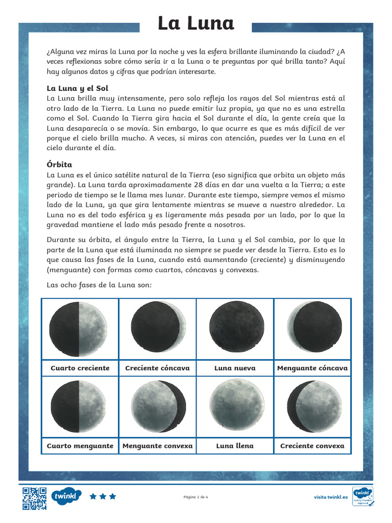 Datos Fascinantes sobre la Luna | PDF | Luna | Dom