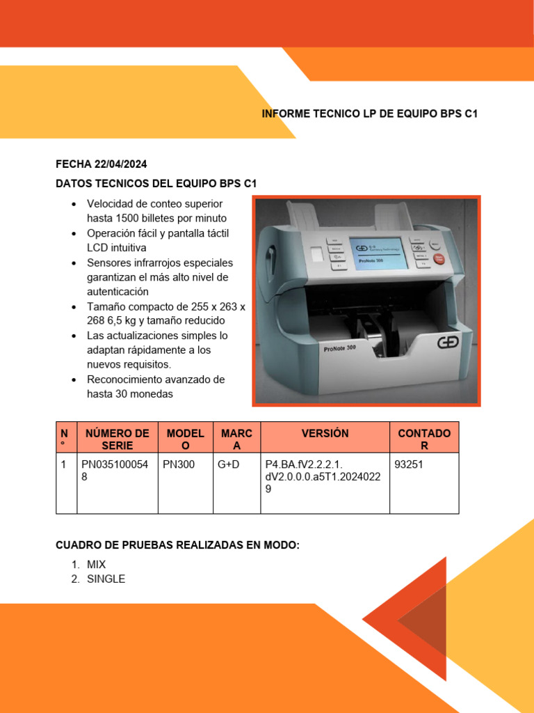 Informe Técnico BPS C1 | PDF | Ultravioleta