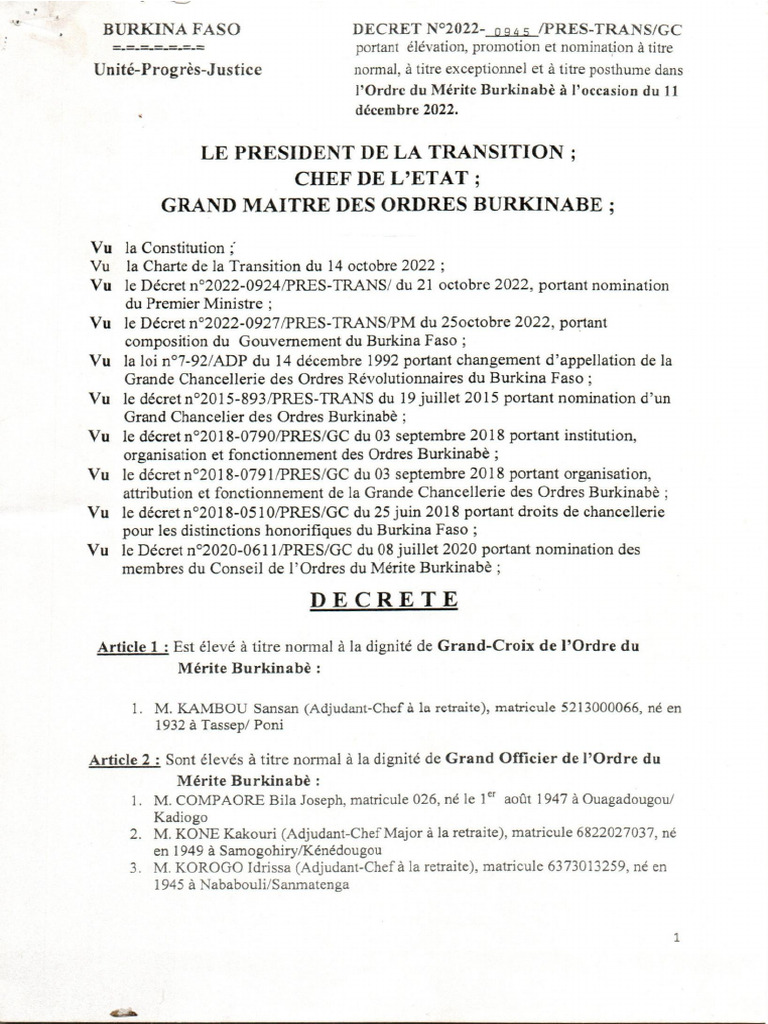 Decret Omb 2022 | PDF