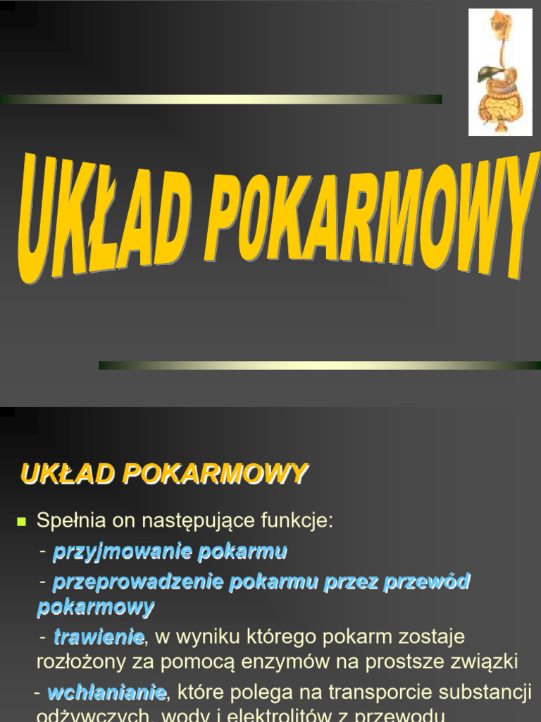 Wyklad Xii Uklad Pokarmowy | PDF