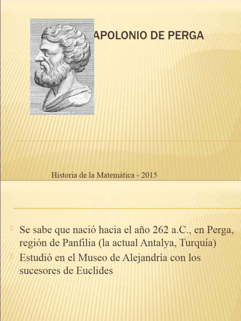 Apolonio: Maestro de las Cónicas | PDF | Geometría | Geometría euclidiana