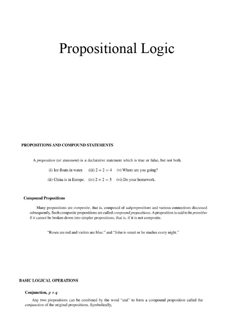 Propositional Logic-2 | PDF | Mathematics | Metalogic
