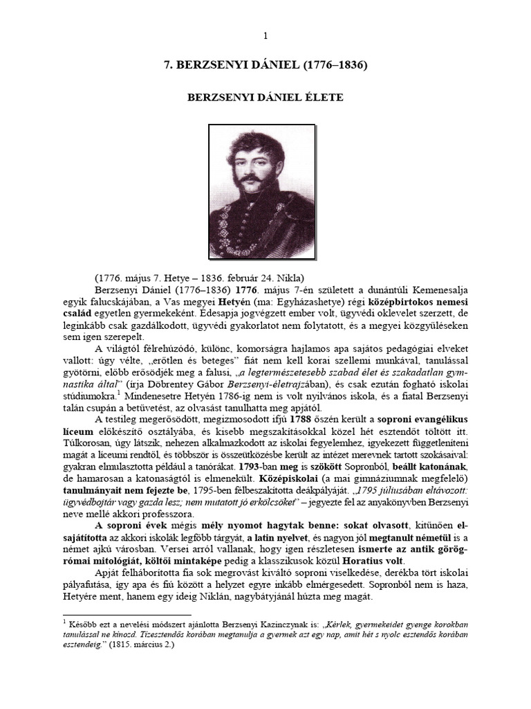 Berzsenyi Dániel | PDF