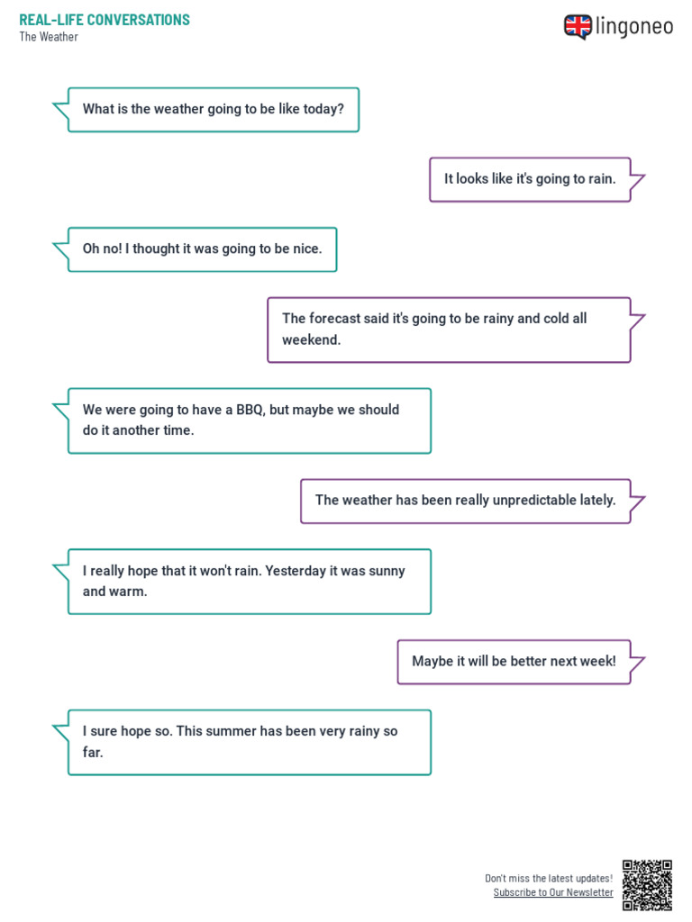 The Weather - Dialogue | PDF