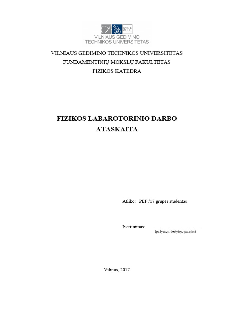 2 Laboratorinio Darbo Ataskaita 1.2 | PDF
