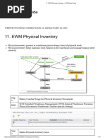 EWM CLASS 25 - Physical Inventory - Process | PDF | Inventory | Computer Engineering
