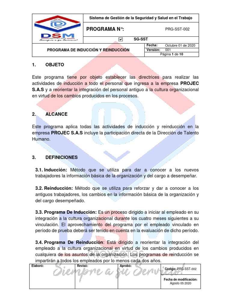 1.2.2 Programa de Inducción y Reinducción | PDF | Hospital | Business