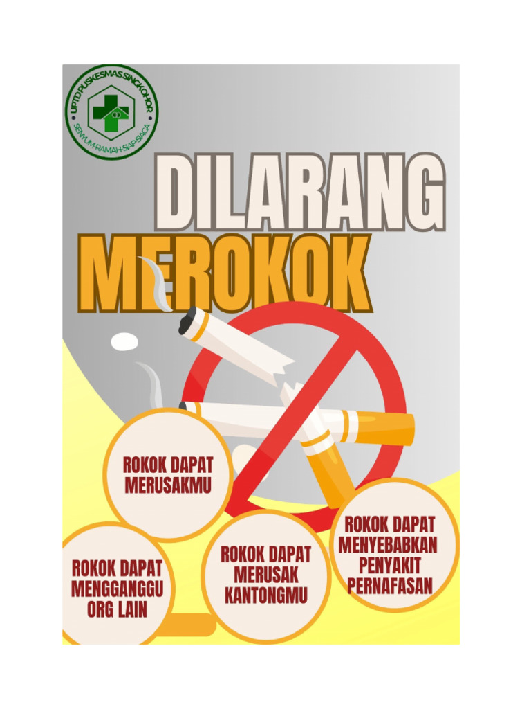 Poster Dilarang Merokok KTR | PDF