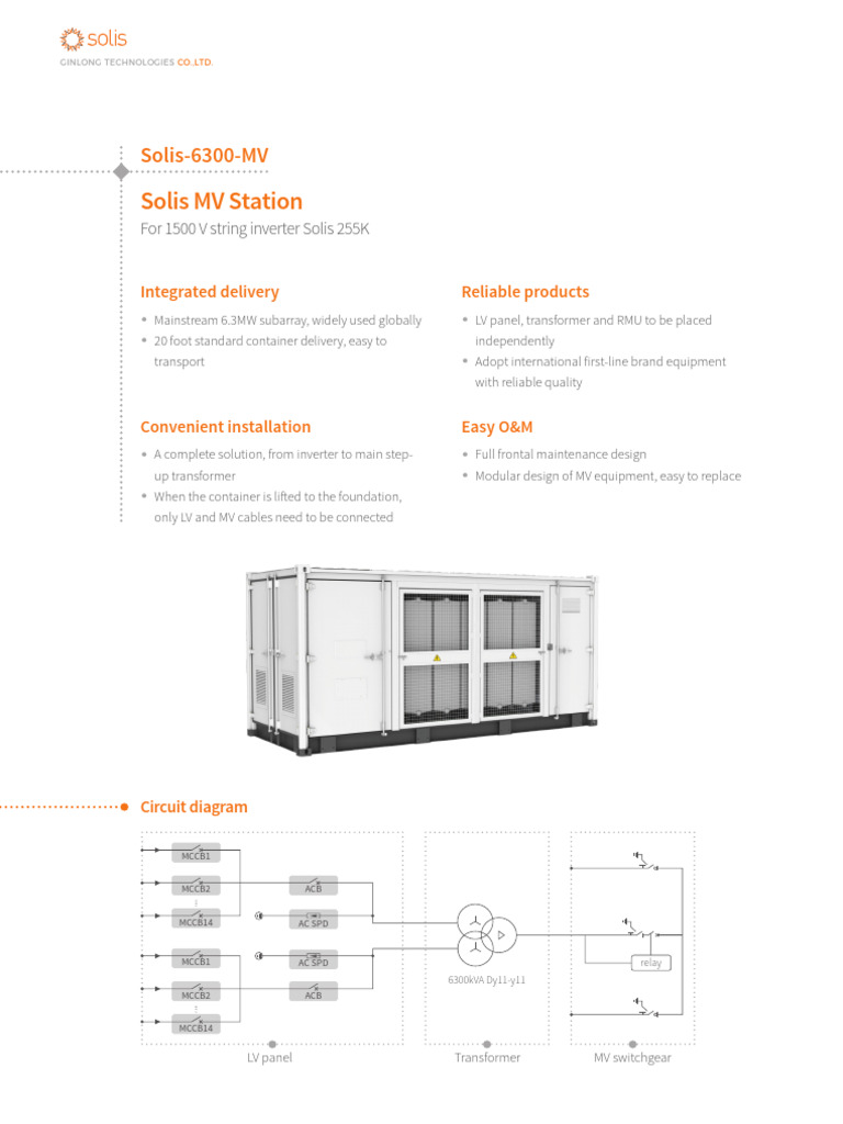 Solis_datasheet_Solis-6300-MV_ZAF_V1,0_2024_01 | PDF | Transformer | Alternating Current