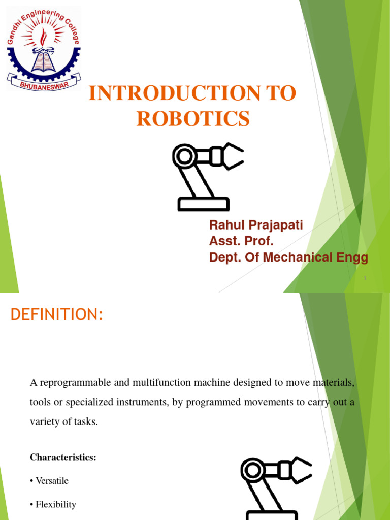 BME MODULE-3 Introduction To Robotics | PDF | Rotation | Robot