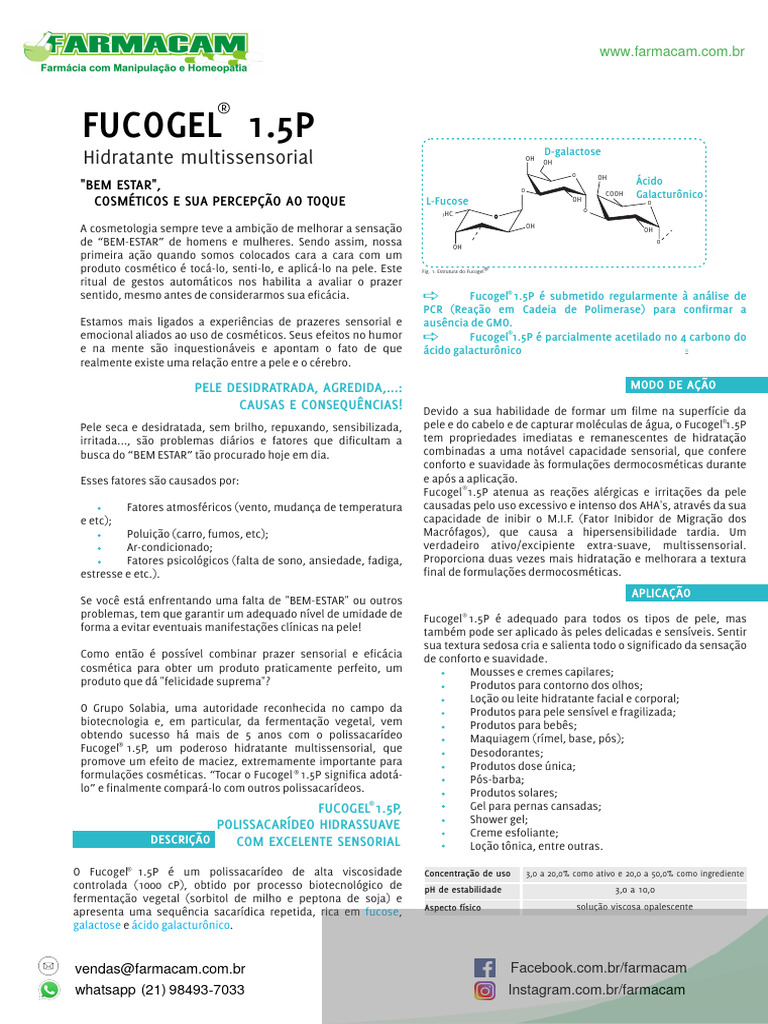fucogel | PDF | Bem-estar | Emulsão