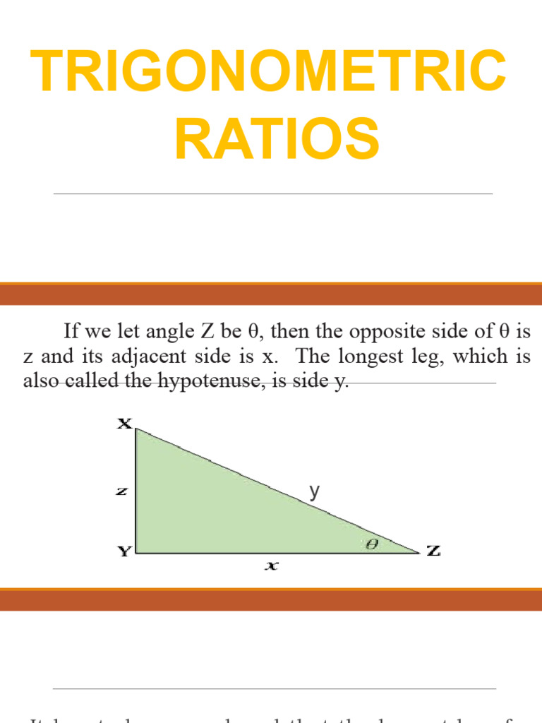 Understanding Trigonometric Ratios | PDF | Teaching Methods & Materials ...