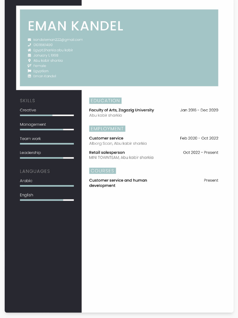 Eman Kandel - CV | PDF